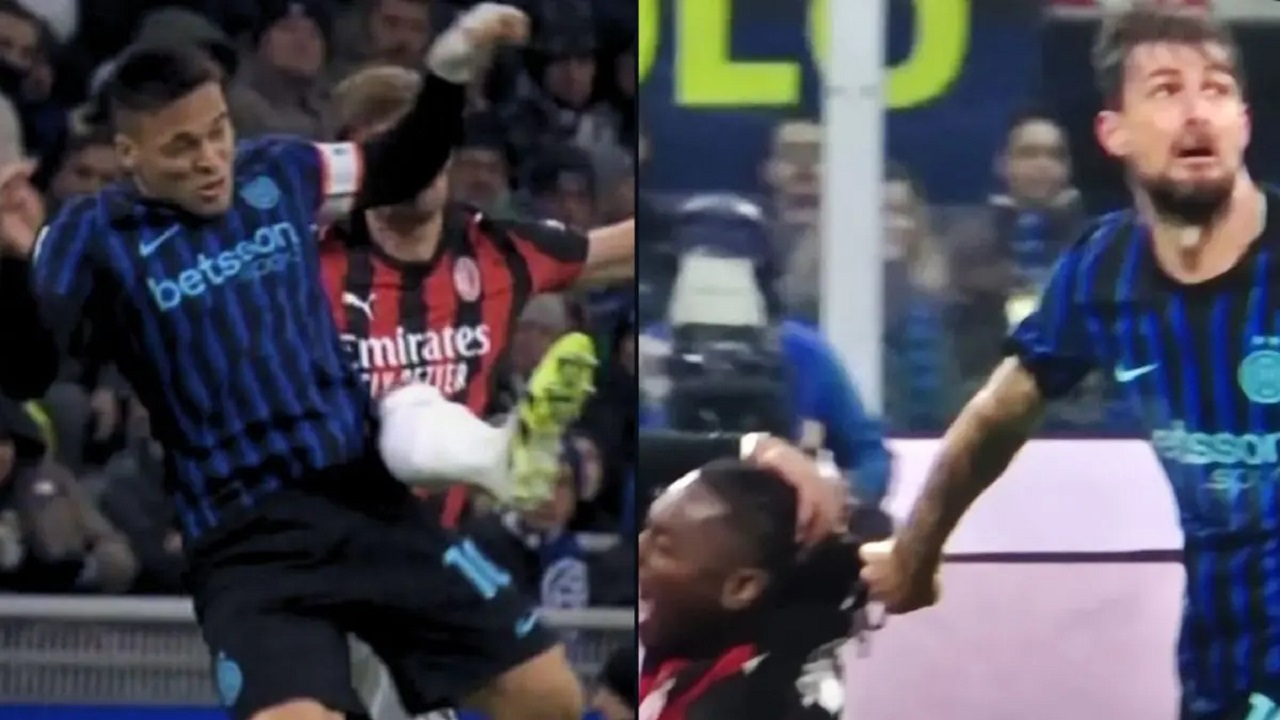 Sikutan Lautaro Martinez dan Tarikan Rambut Acerbi Luput Wasit | Liga Olahraga